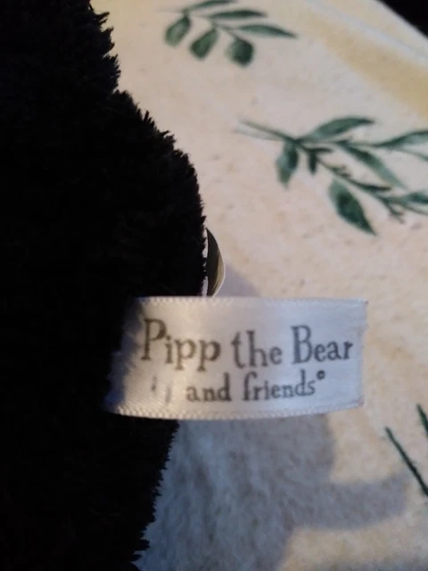 PIPP THE BEAR & Friends Black Scottie Dog With Tartan Hat Soft Plush ...