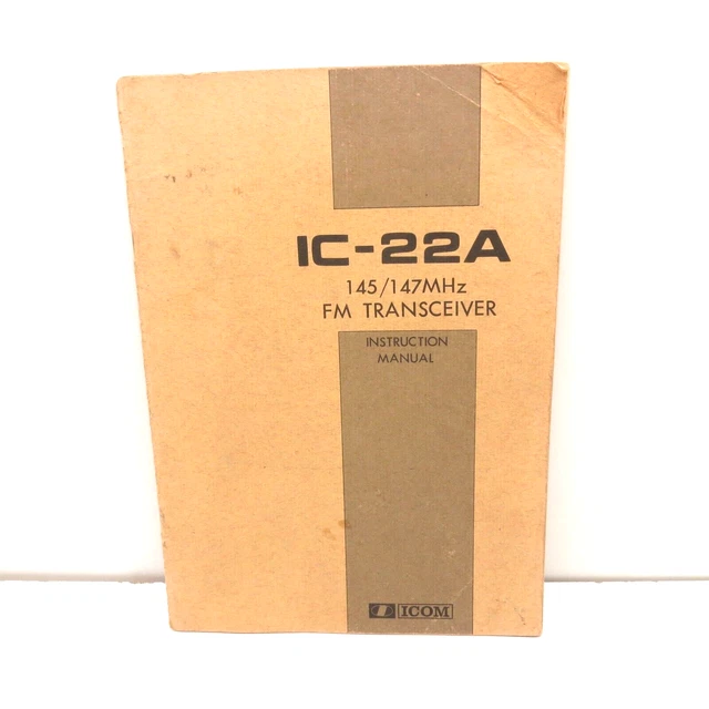 ICOM IC-22A FM Transceiver Instruction Manual Schematics 145/147MHz £13 ...