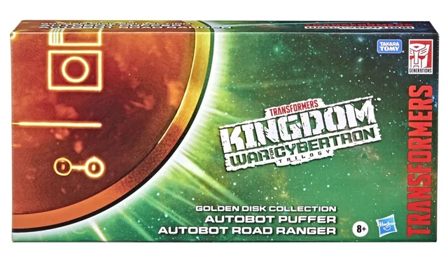 TRANSFORMERS KINGDOM EXCLUSIVE Golden Disk Collection Puffer & Road ...