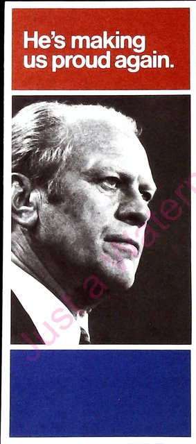 VINTAGE POLITICAL BROCHURE He's Making Us Proud Again Gerald Ford Dole ...