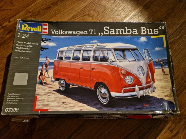 REVELL 1/24 SCALE Volkswagen T1 Samba Bus Model Car Kit 07399 £24.64 ...