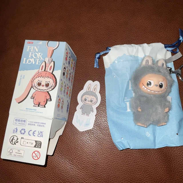 GENUINE AUTHENTIC POPMART Labubu - Pin For Love - Letter W - Bluey Grey £18.00 - PicClick UK