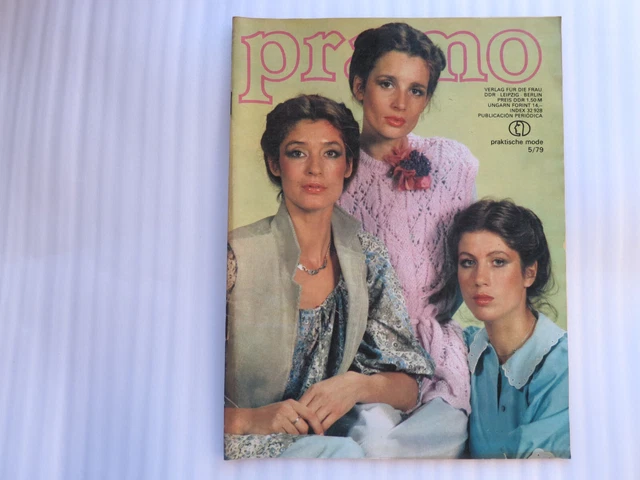 DDR PRAMO PRAKTISCHE Mode + Schnittmuster 5/1979 Kleid Overall Weste ...