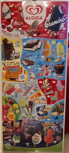 INSEGNA GELATI ALGIDA Lamiera 40x90 2022 Gelati vari di Algida, 2022 ...