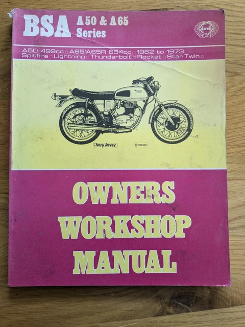 BSA A50 A65 Haynes Owners Workshop Manual Guide Book Used £15.00 - PicClick UK