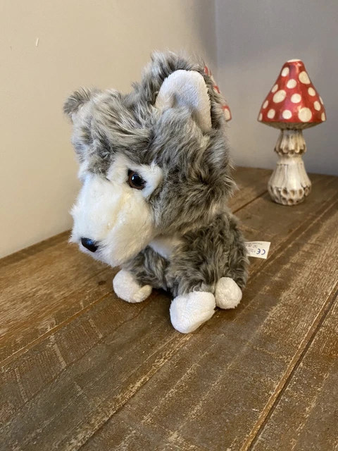 BUILD A BEAR Smallfrys Grey & White Wolf Soft Toy 7” Rare 2012 VGC £22. ...