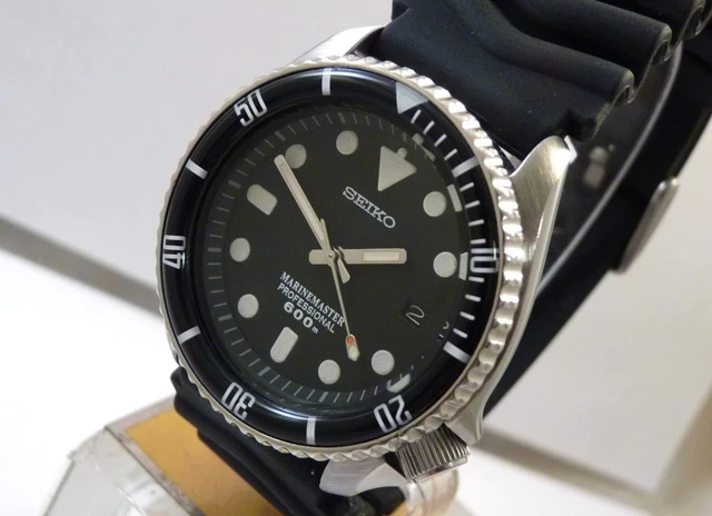 SEIKO CERAMIC BLACK MarineMaster 600 Automatic Diver Date Watch Custom ...