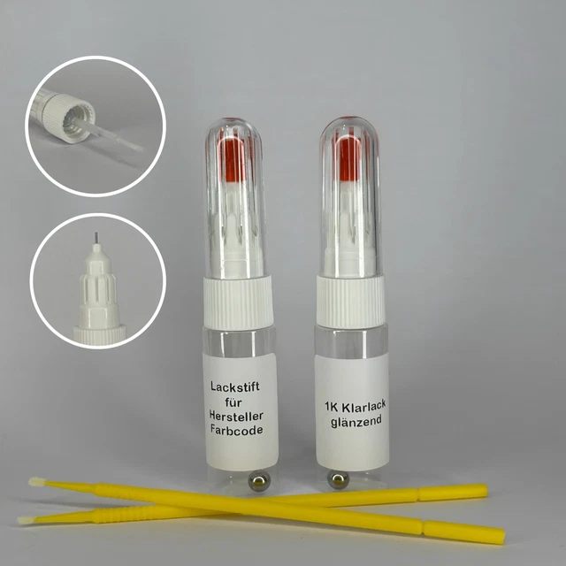 LACKSTIFT SET FÜR VW Audi 88Z / L88Z Brillantchrom met. mit Klarlack ...