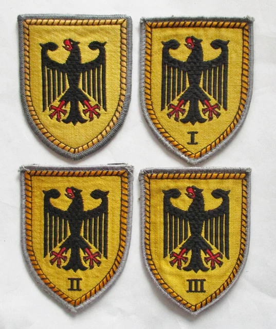 4 PATCH SET WEST GERMAN BUNDESWEHR ARMY CORPS Cold War Vintage Original ...