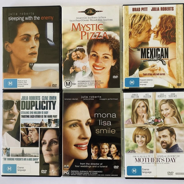 JULIA ROBERTS DVD Bundle Mona Lisa Smiles The Mexican Duplicity Mystic ...