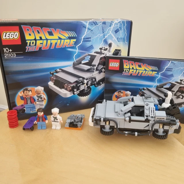 LEGO IDEAS: THE DeLorean Time Machine (21103) w/Rare 'Sheild' tile 100% ...