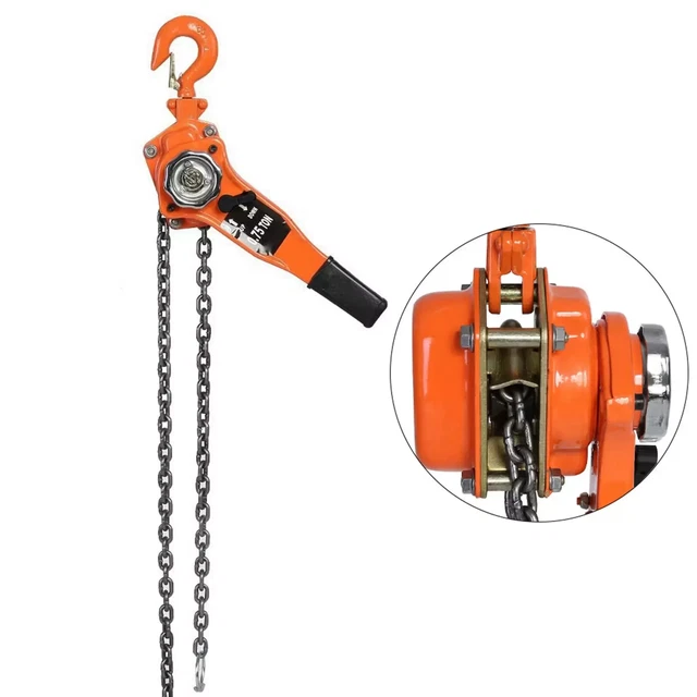 3M HEAVY DUTY 750KG Chain Block Hoist Manual Hand Ratchet Winch Lift ...