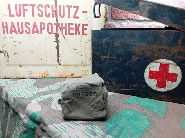 POCHETTE KOMBINIERTES MEDICAL Allemand Verbandkasten WW2 German Medic ...