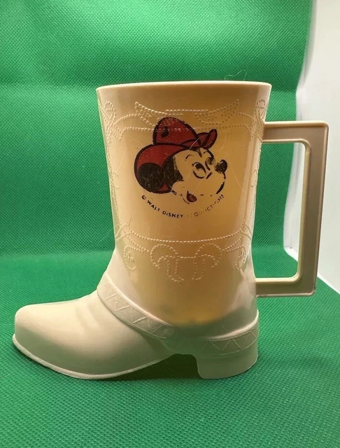 ANTIQUE 1950’S WALT Disney Cowboy Mickey Mouse Plastic Boot Drinking ...
