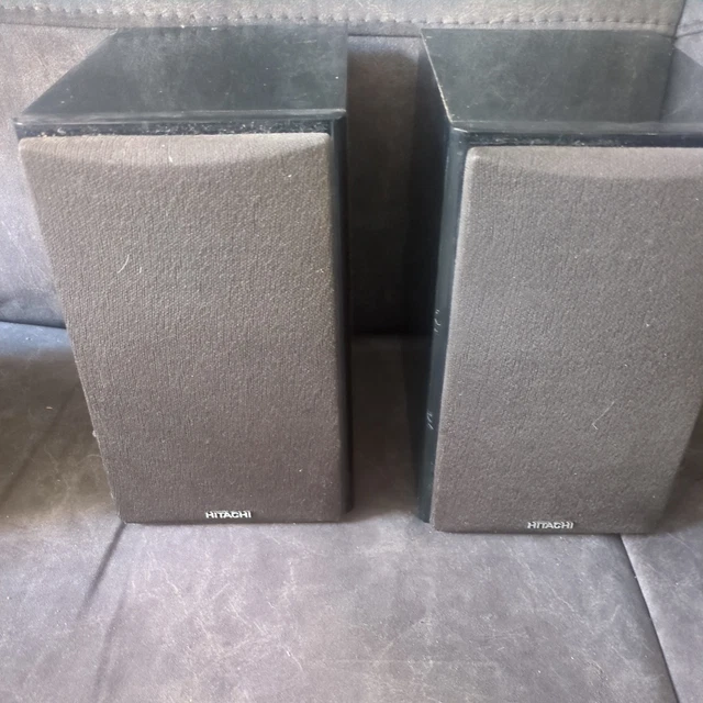 HITACHI AXM649U BLACK Wired 50-Watt Hi-Fi System Bookshelf Speakers ...