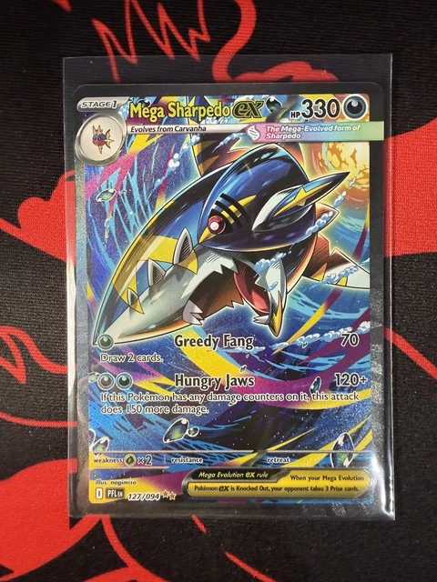 POKEMON TCG: MEGA Sharpedo Ex 127/094 SIR (Phantasmal Flames) - Mega ...
