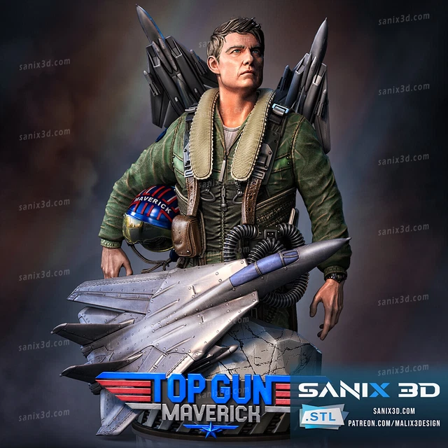 MAVERICK, TOP GUN, Tom Cruise, Actionfigur, Statue, 3D Druck, Fan Art ...