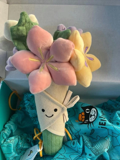 JELLYCAT AMUSEABLE BOUQUET of Flowers 27cm plush doll tags+dust bag new ...