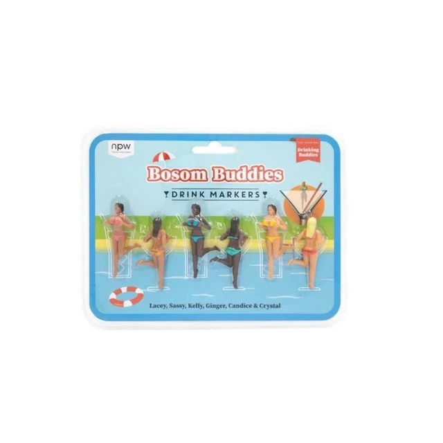 NPW BOSOM BUDDIES Drink Markers 6 Pack £9.34 - PicClick UK