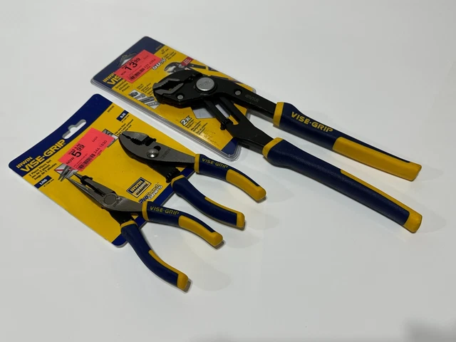IRWIN VISE GRIP NOS 3pc Pliers Lot Set - GV12 GrooveLock, SJ6, LN6 ...
