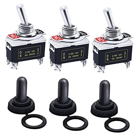 /3PCS HEAVY DUTY Rocker Toggle Switch 16A 250V AC DPST 2 Position 4 Pin ...