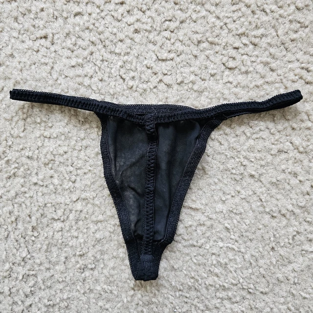 VINTAGE BLACK MESH sheer g string thong size medium $29.00 - PicClick