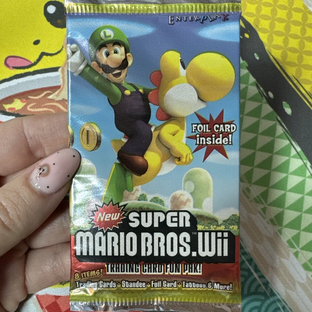 NEW SUPER MARIO Bros Wii Trading Card Enterplay Fun Pak Booster Pack ...