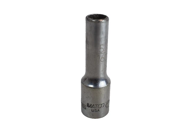 MATCO TOOLS USA BD106A 5/16" SAE Deep Socket 1/4" Drive 6 Point Chrome ...