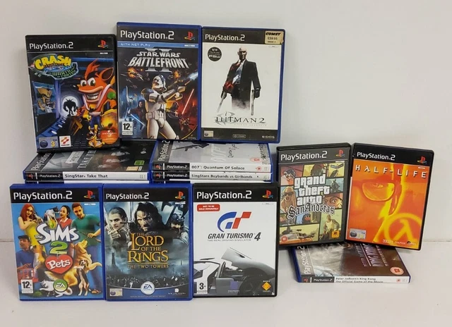 38 X PS2 Games JobLot - Crash Bandicoot Star Wars Half Life Hitman LOTR ...