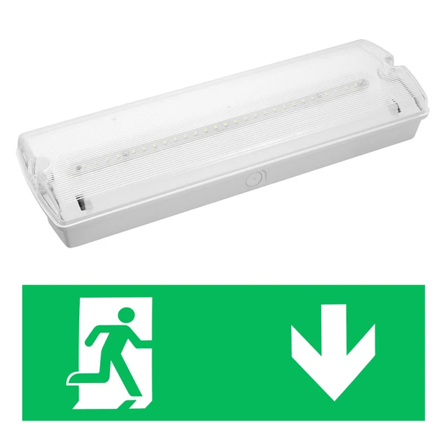 LED EMERGENCY LIGHT Bulkhead Exit Sign Ip65 Maintained Or Non ...