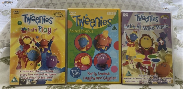 ** TWEENIES DVD BUNDLE (3) ** Let's All Make Music, Let's Play : VGC ...