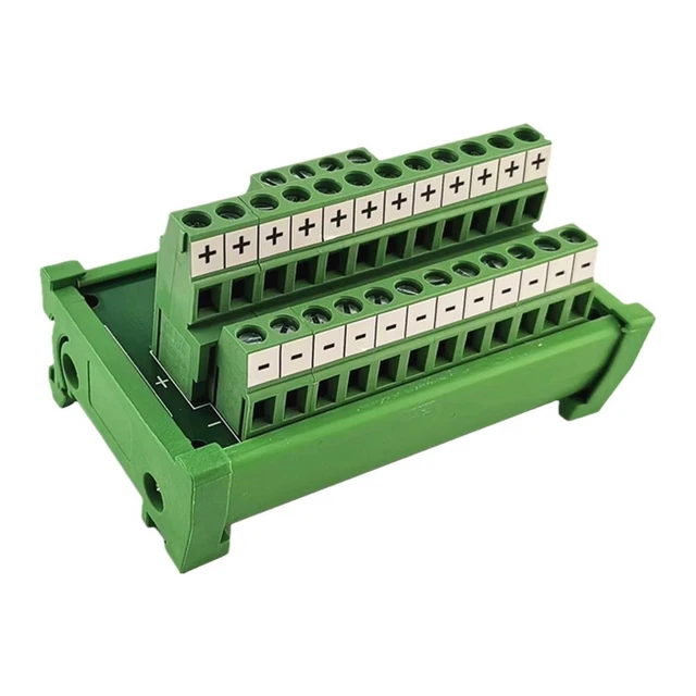 POWER DISTRIBUTION TERMINAL Block with 2 Input 12 Output for PLC and ...