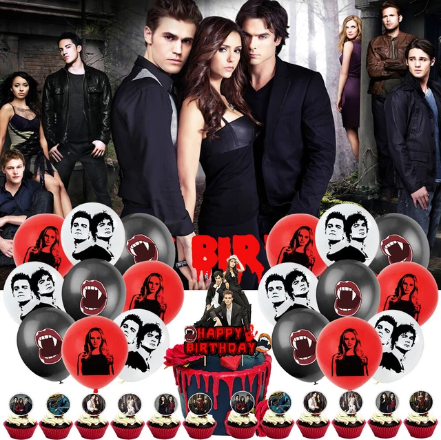 VAMPIRE DIARIES BIRTHDAY Party Decorations Set Balloon Cake Topper ...