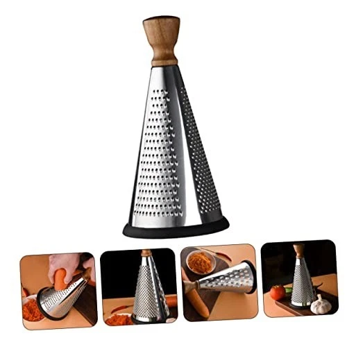 WIDER DESIGN CONE Grater Stainless Steel Contoured Shape Butter Grater ...