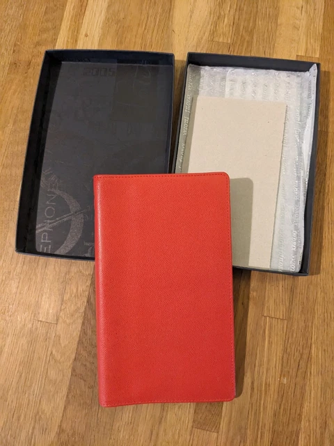 FILOFAX PERSONAL SLIMLINE Piccadilly Red Leather organiser planner $70. ...