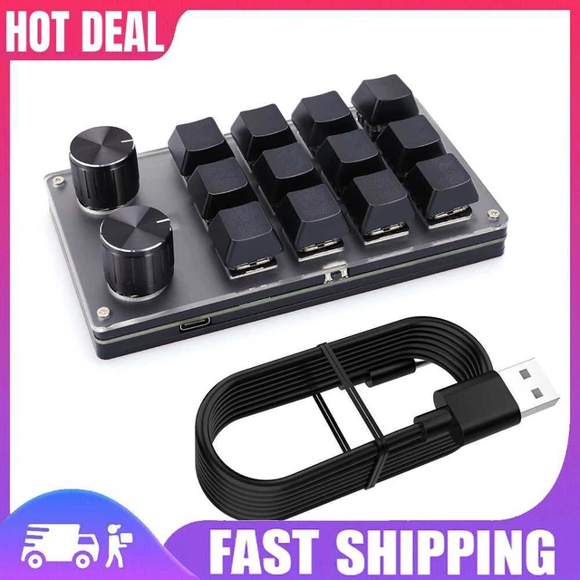 MACRO CUSTOM WIRED Gaming Keyboard Programmable Mechanical Keypad ...