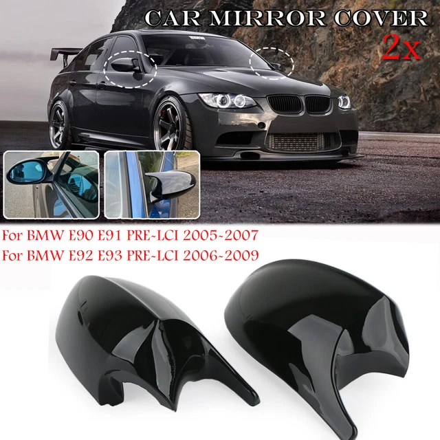 2X REAR VIEW Wing Mirror Cover Cap For BMW E90 E91 E92 E93 Pre-LCI 2005 ...
