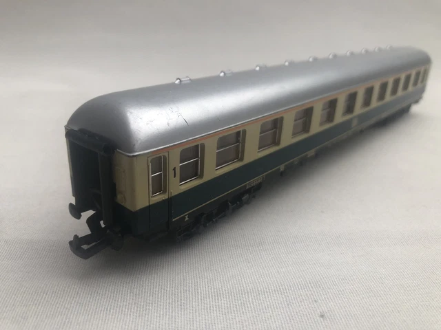 LIMA 9119 HO Gauge DB Af4üm 1st Class Coach 10488 Ocean Blue & Beige GC ...