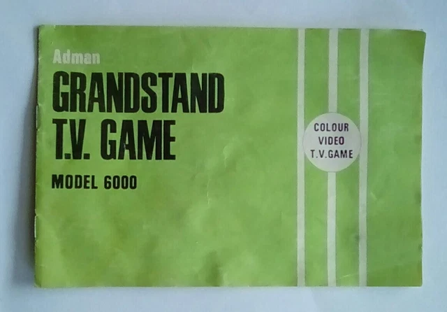 *INSTRUCTIONS ONLY* ADMAN Grandstand TV Game Manual Grand Stand Model ...