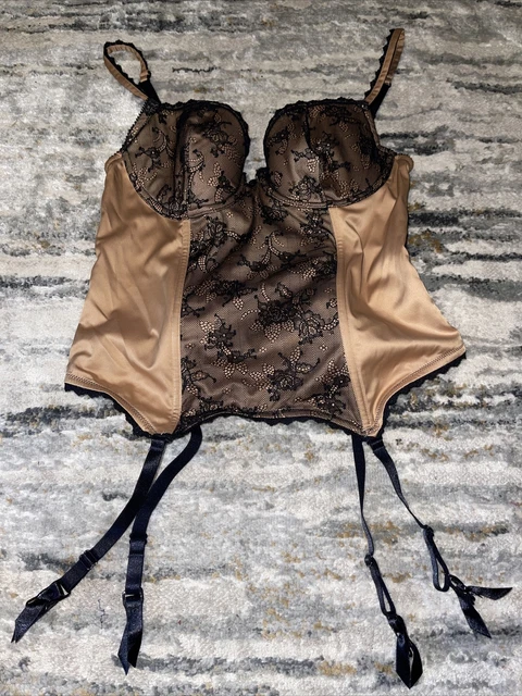 2008 Vintage Victorias Secret Very Sexy Black And Gold Goth Corset
