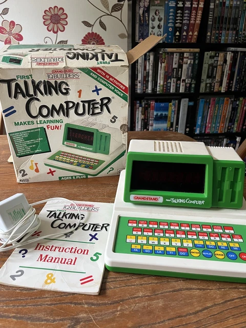 GRANDSTAND MY FIRST Talking Computer Boxed Working With Manual Vintage ...