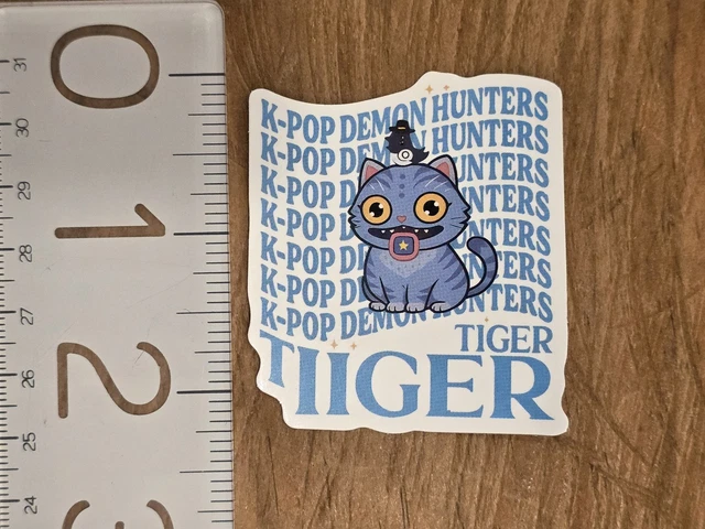 KPOP DEMON HUNTERS Sticker K-Pop Demon Hunters Decal DERPY Blue TIger ...