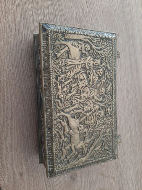 MAX LE VERRIER Ancien coffret ART DECO en bronze avec porc épic et ...