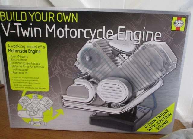 UNBUILT HAYNES BUILD Your Own V-Twin Motorcycle Engine Model Kit £16.00 ...
