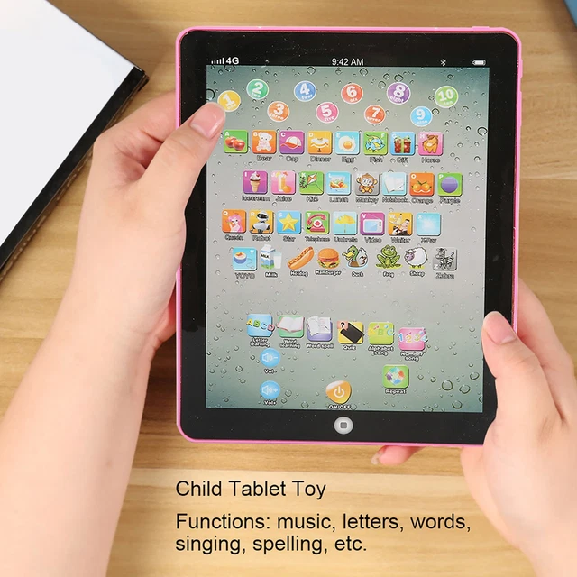 (PINK)CHILD TABLET TOY Chinese English Learning Study Machine Toy ...