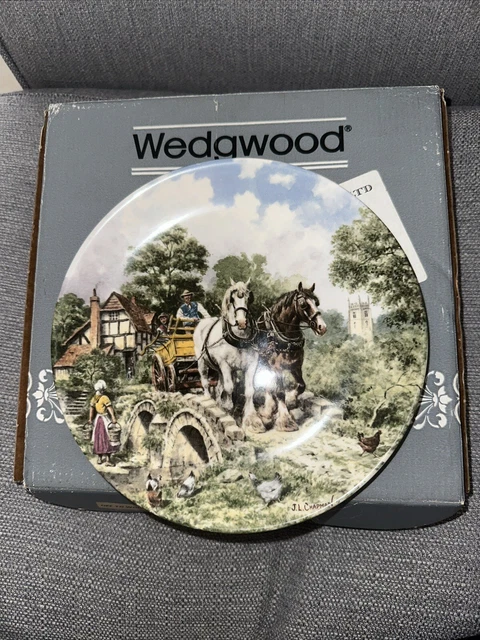 1988 VINTAGE WEDGWOOD Off to Work Limited Edition Plate England Boxed £14.99 - PicClick UK