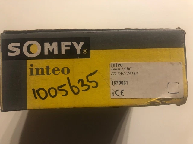 SOMFY INTEO POWER 2,5 DC 230V AC /24 VDC EUR 14,90 - PicClick FR