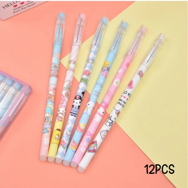 CUTE CARTOON ERASABLE Gel Pen For Students Blue/bla Ink 0.5mm Tip $18. ...