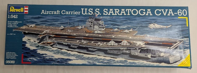 AIRCRAFT CARRIER USS Saratoga CVA-60 Bausatz Revell 05089 1:542 EUR 50 ...