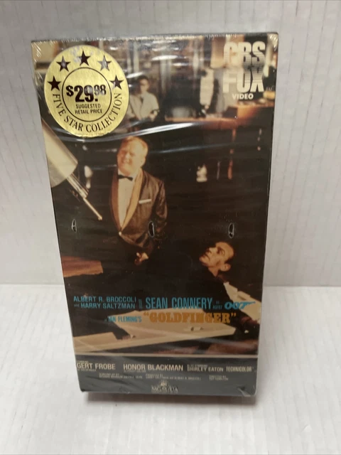 JAMES BOND 007&GOLDFINGER&SEAN CONNERY VHS..1984...CBS-FOX.Water Marks Sealed!!! £98.94 ...